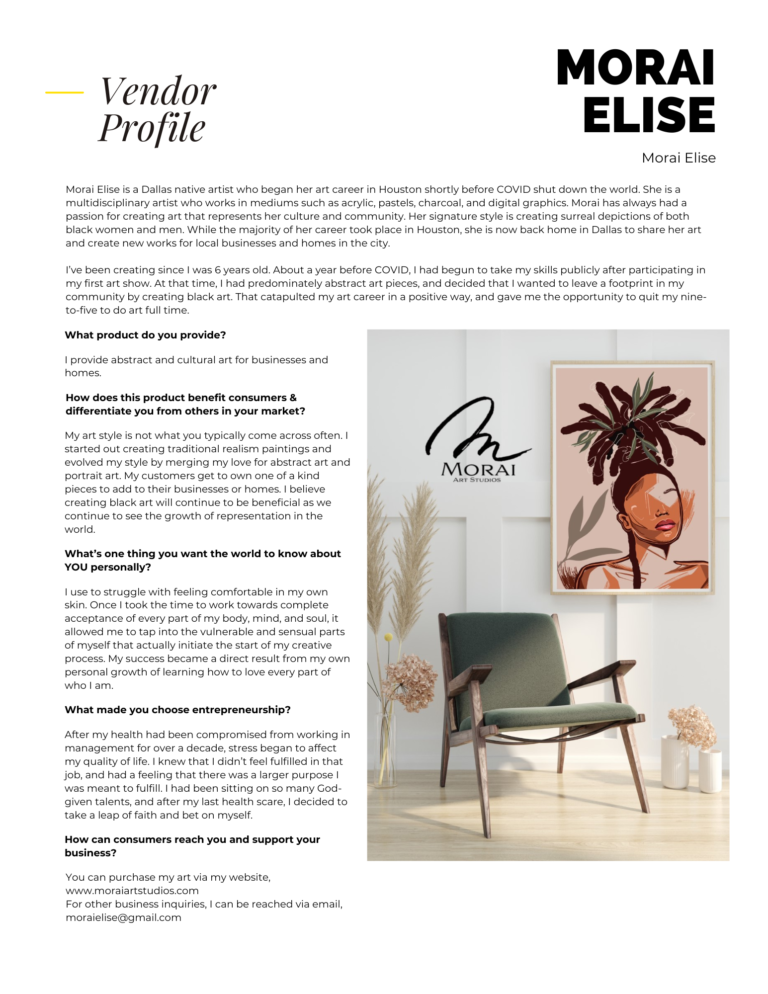 Business Spotlight: Morai Art Studios – COSIGN Magazine